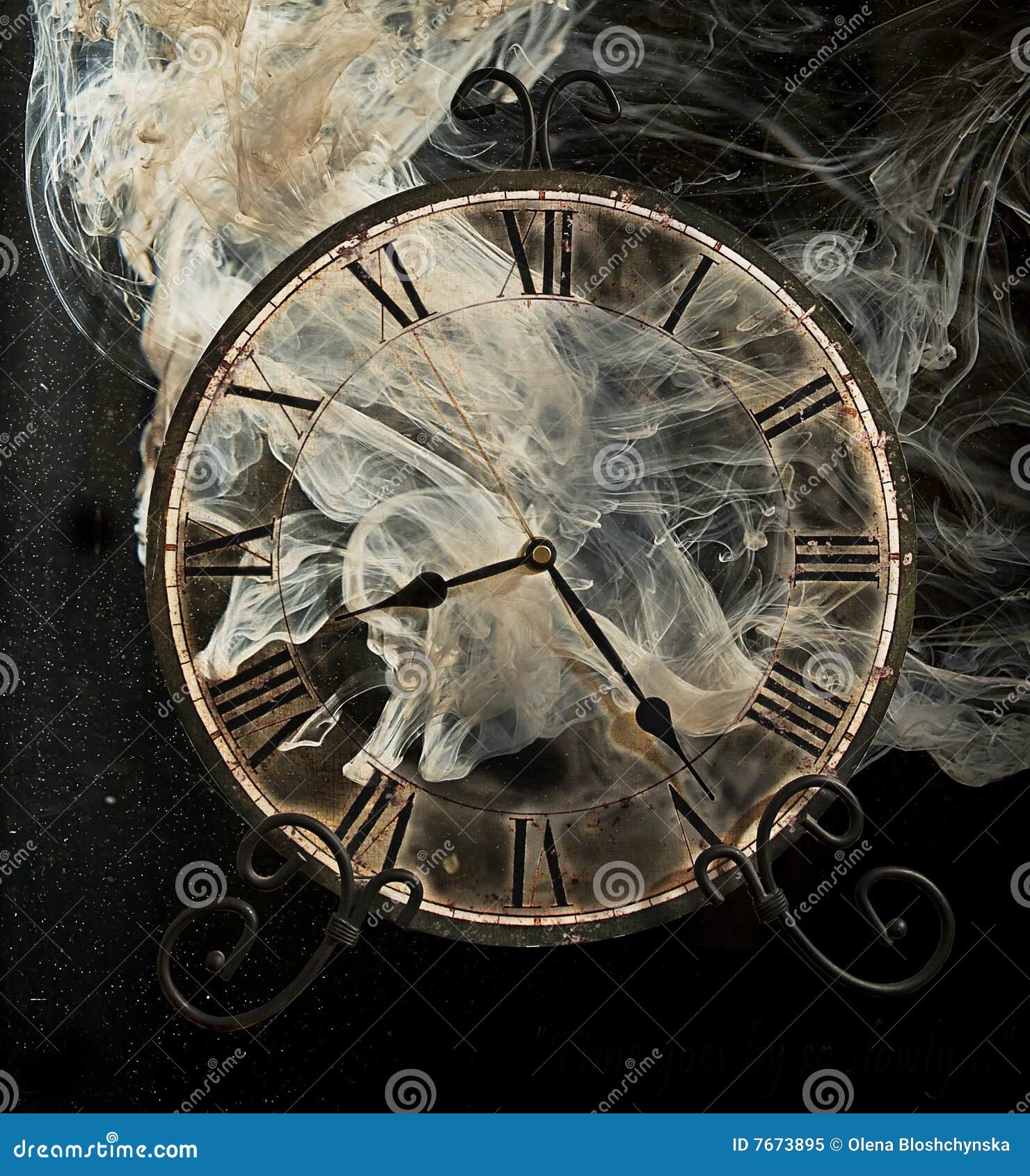 Clock in smoke stock image. Image of clock, aroma, closeup - 7673895