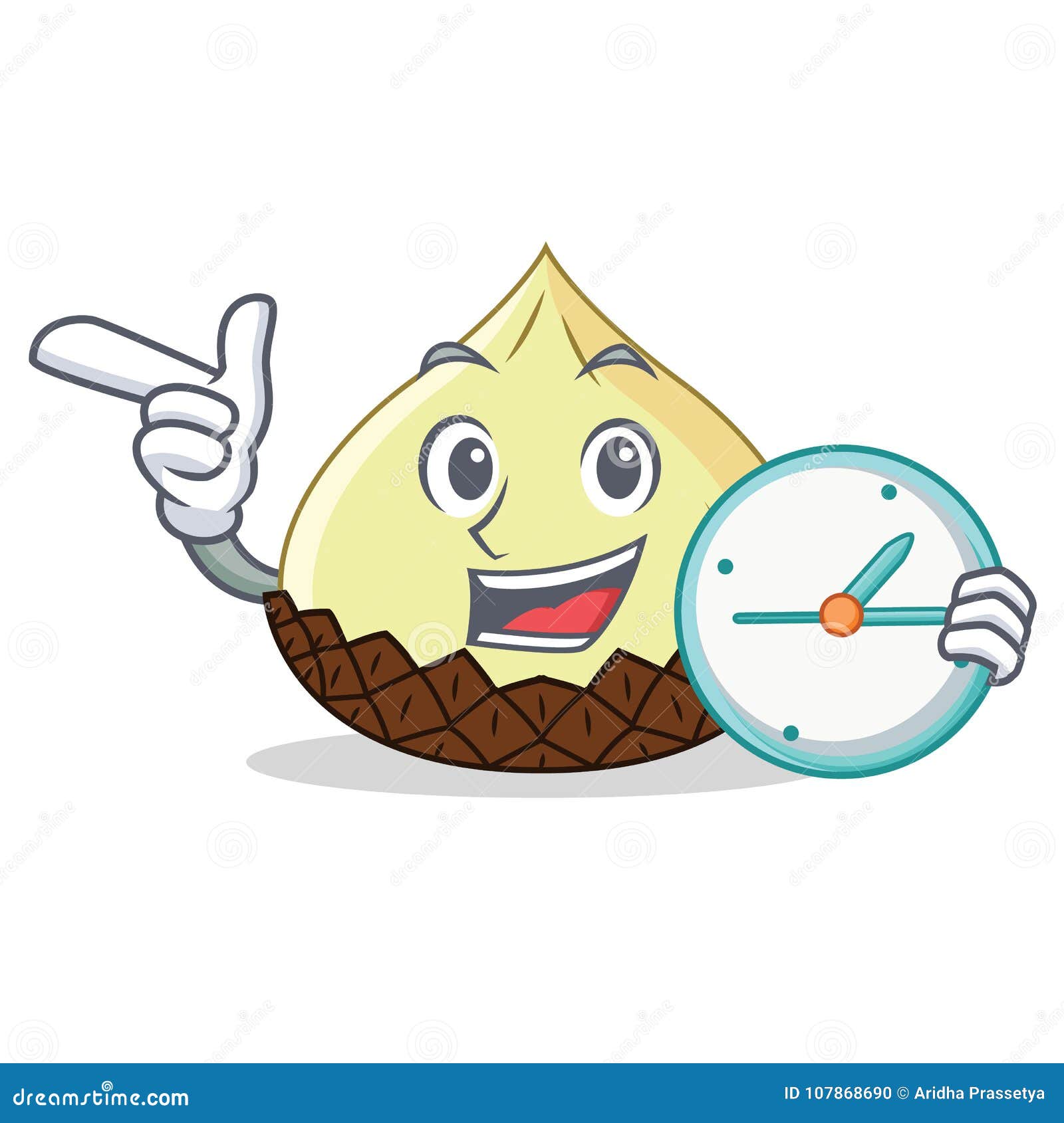 With Clock Snake Fruit Character Cartoon Stock Vector - Illustration of ...
