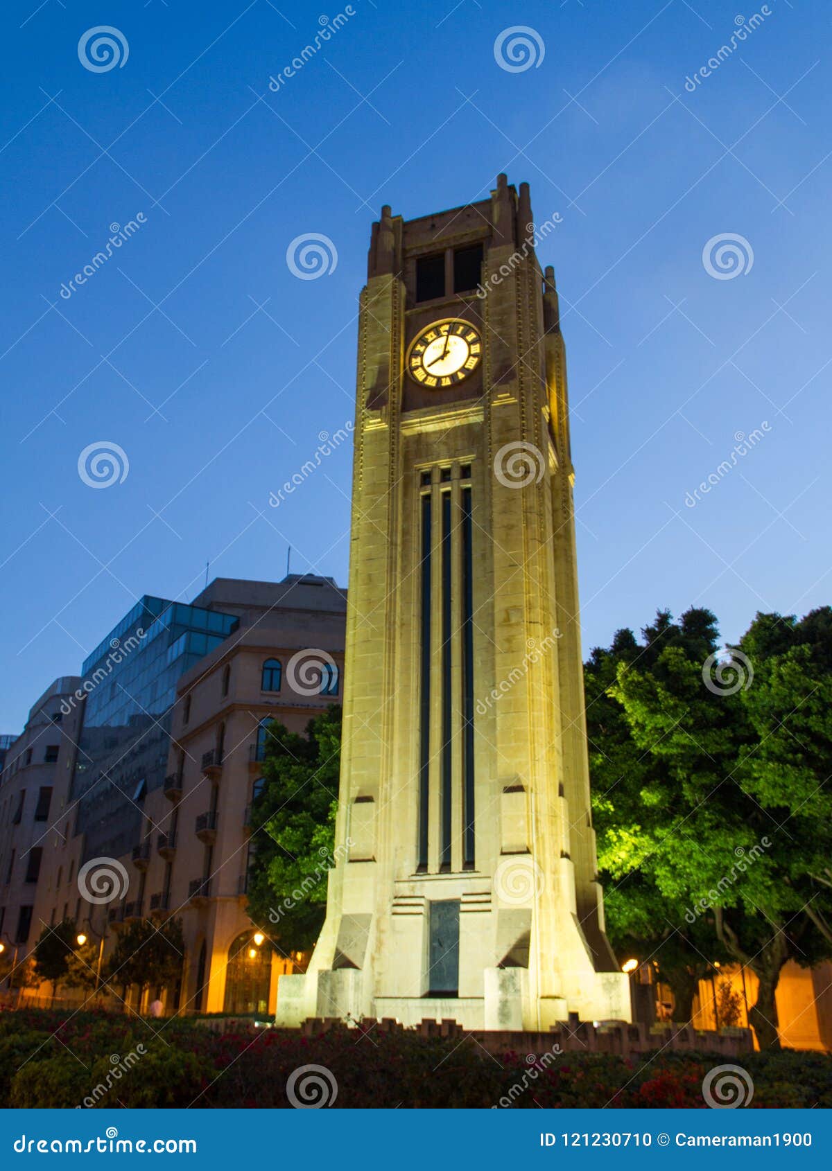 Clock in Solidere Square in Beirut Editorial Image - Image of landmark ...