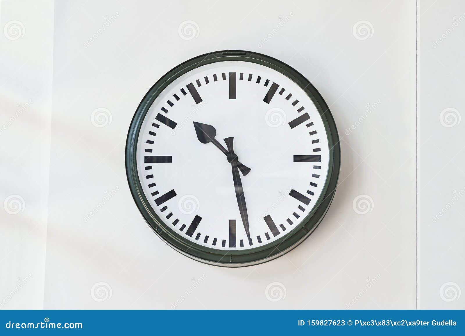 Clock at a Station stock image. Image of closeup, punctual - 159827623