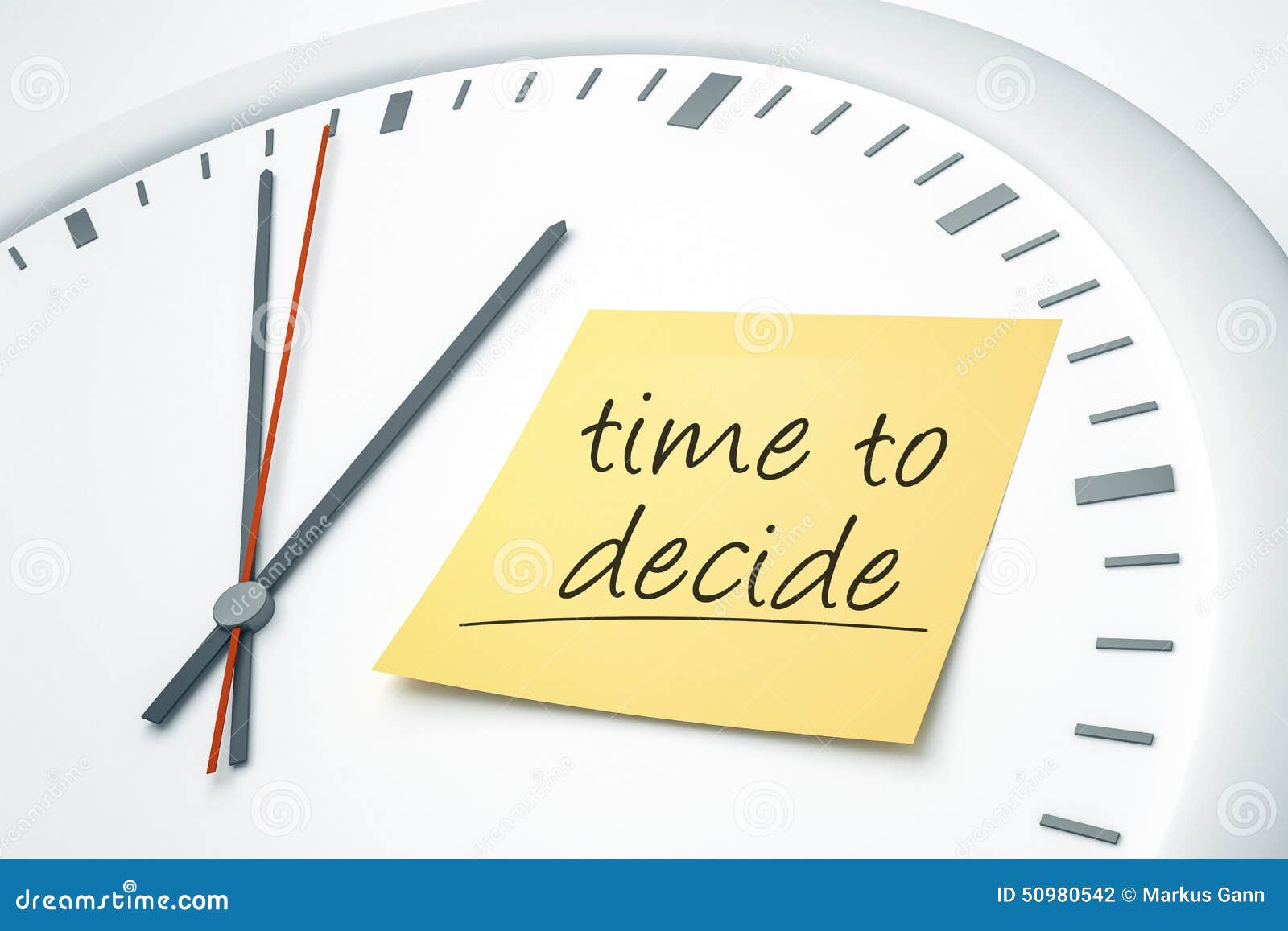 Clock with sticky note stock illustration. Illustration of clock - 50980542