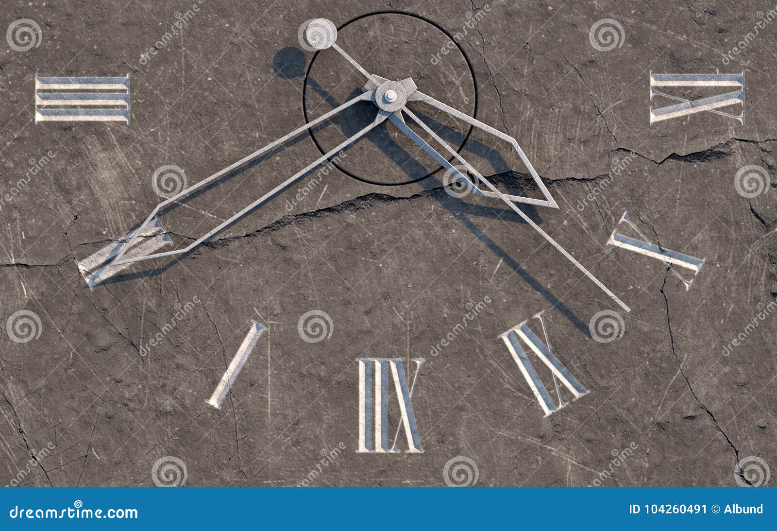 Clock on Stone stock illustration. Illustration of engraved - 104260491