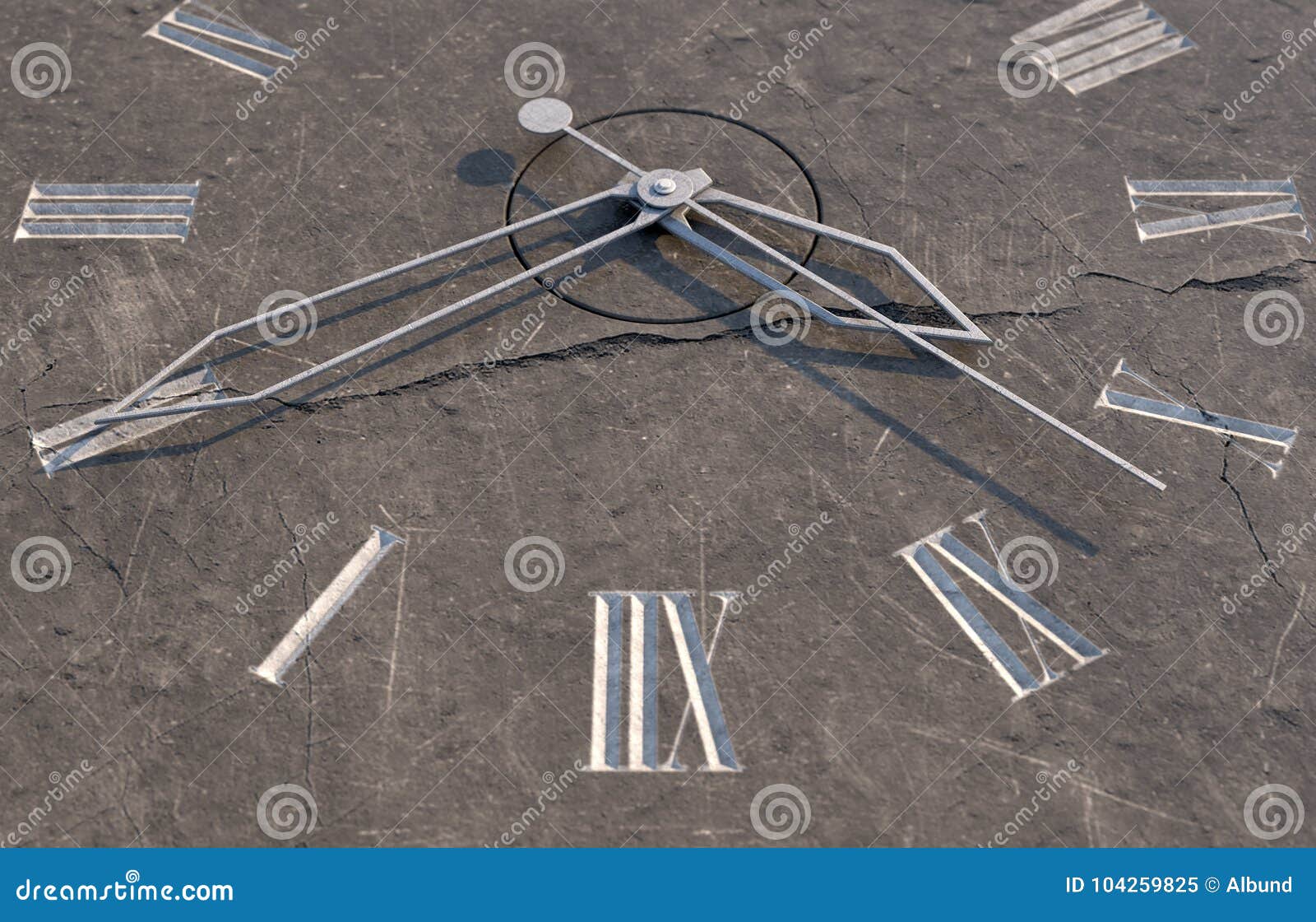 Clock on Stone stock illustration. Illustration of measuring - 104259825