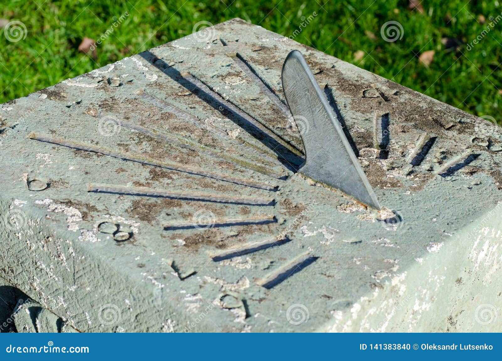 Clock Stone Sundial stock photo. Image of instrument - 141383840