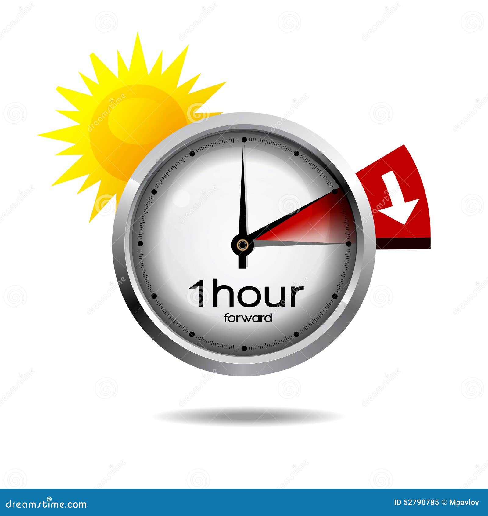 Clock Switch To Summer Time Daylight Saving Time Stock Vector ... Clock Switch To Summer Time Daylight Saving Time Stock Vector ...