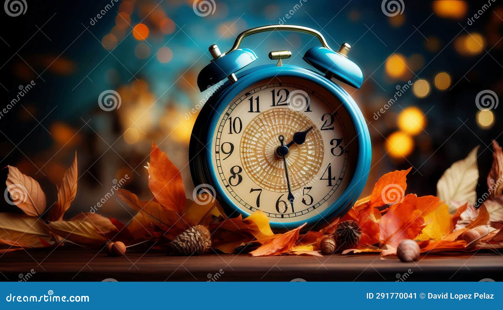 Clock Symbolizing the Countdown To the Arrival of Autumn. Generative AI ...