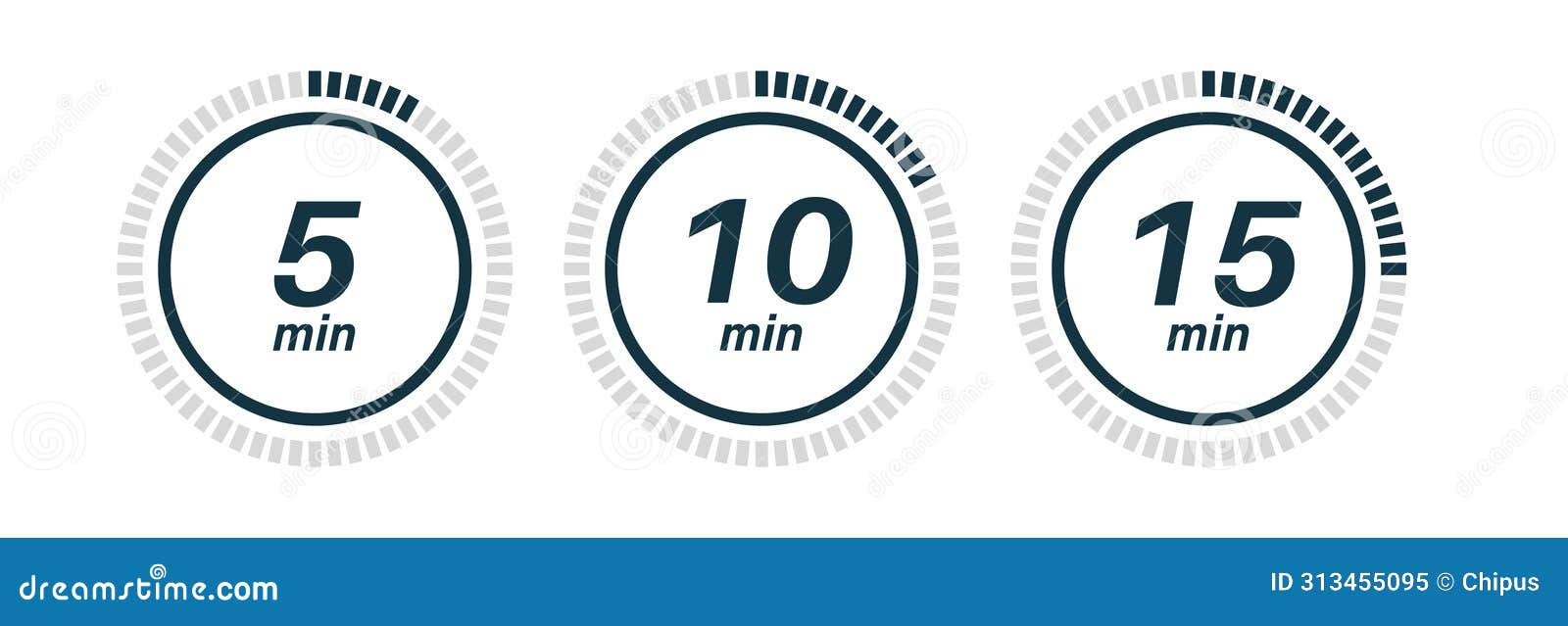 Clock Symbols, Stopwatch Signs, Timer Icons. Stock Vector ...