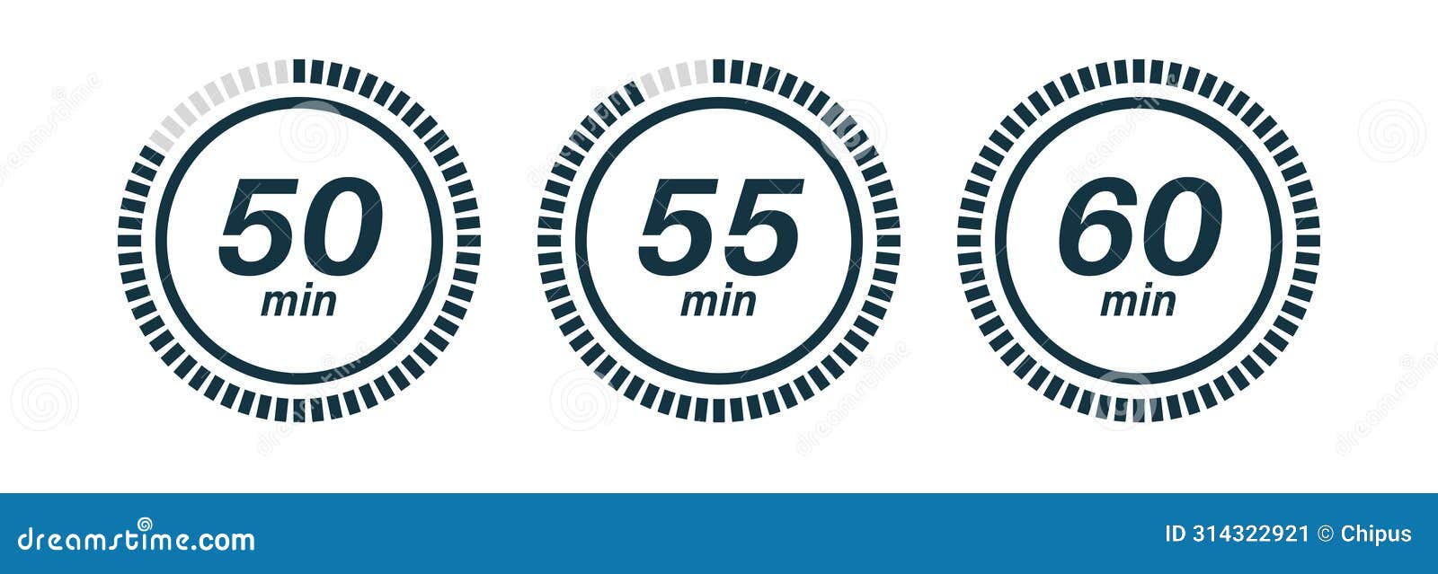 Clock Symbols, Stopwatch Signs, Timer Icons. Stock Vector ...