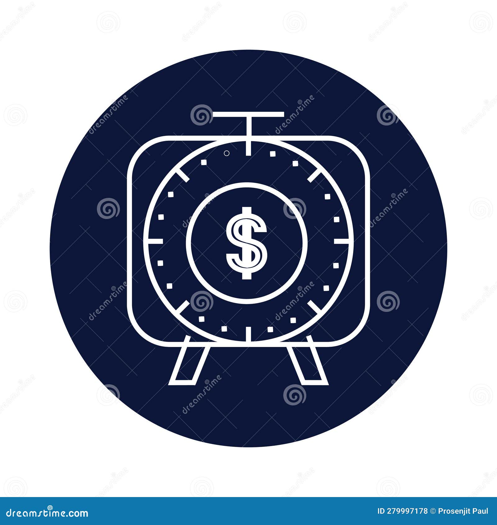 Clock, Table Clock, Money, Dollar, Time, Time Money Icon Stock Vector ...