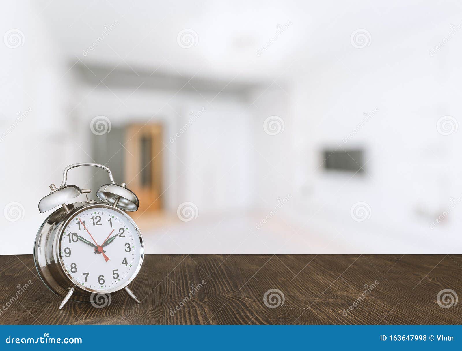 Clock on table stock photo. Image of hour, countdown - 163647998