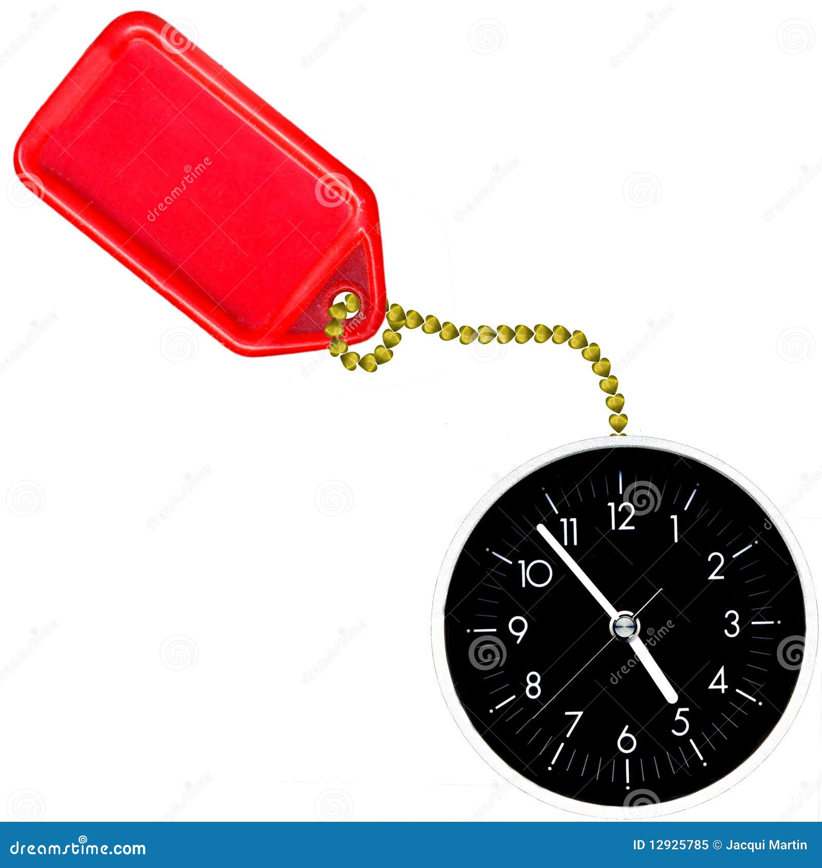 Clock on tag stock image. Image of bright, second, vibrant - 12925785