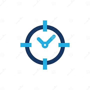 Clock Target Logo Icon Design Stock Vector - Illustration of modern ...