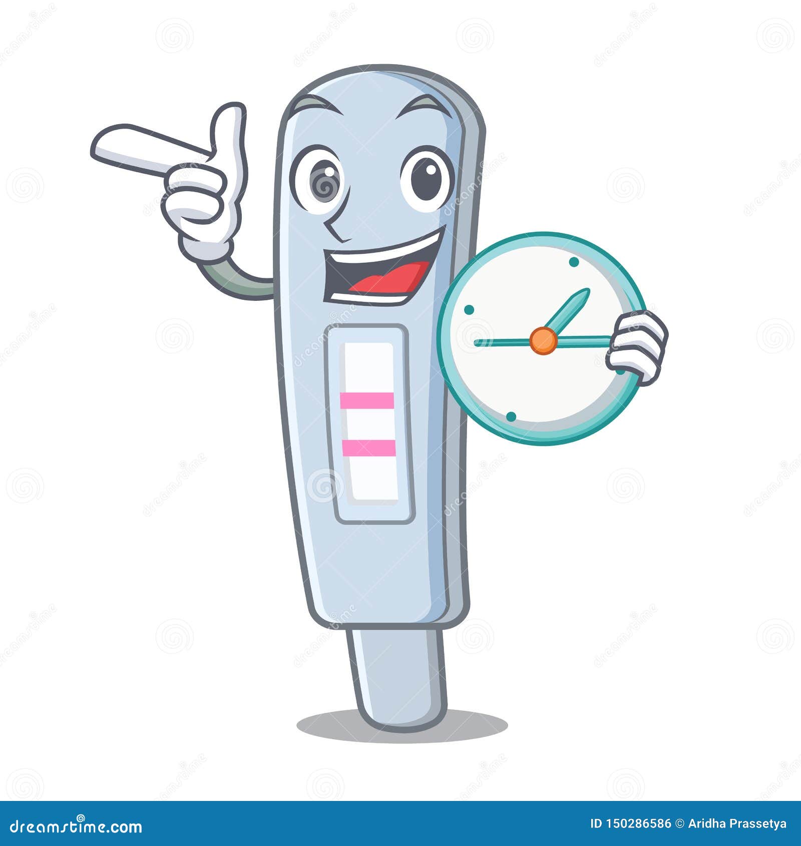 With Clock Test Pack Isolated in the Cartoon Stock Vector ...