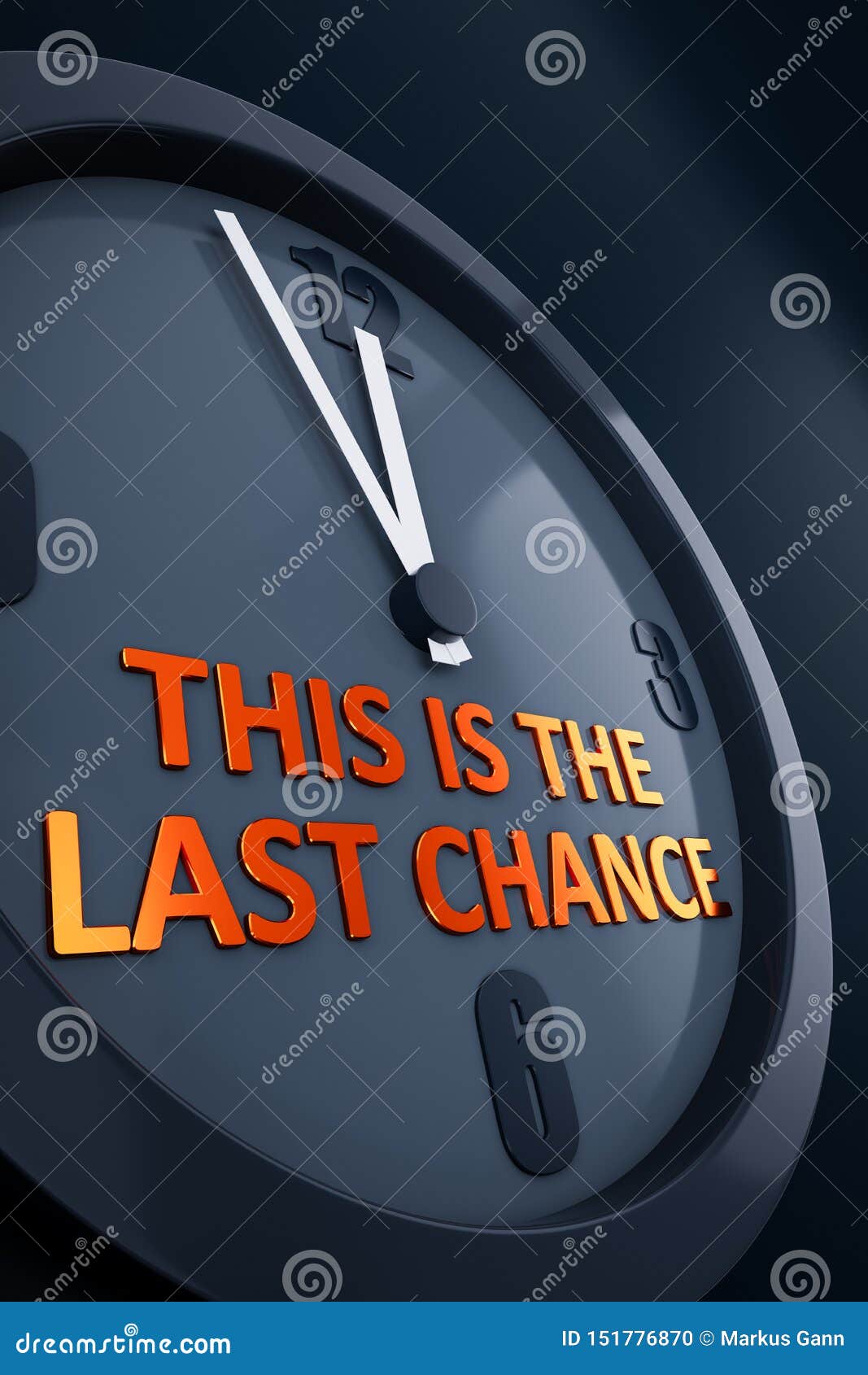 Clock with Text this is the Last Chance Stock Illustration ...