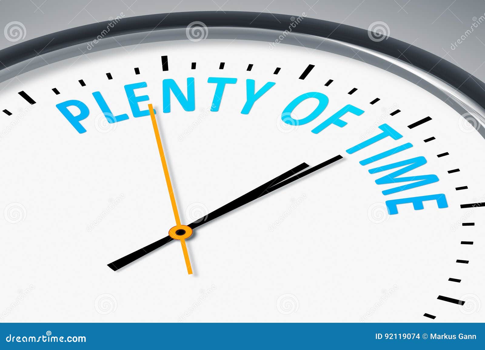 Clock with Text Plenty of Time Stock Illustration - Illustration of ...