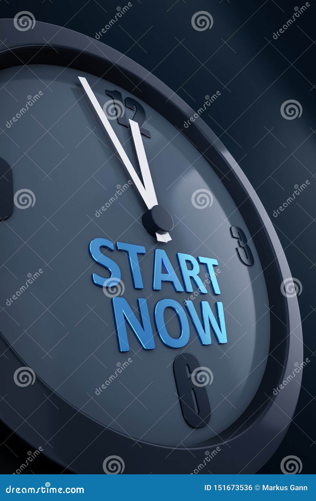 Clock with text start now stock illustration. Illustration of symbol ...