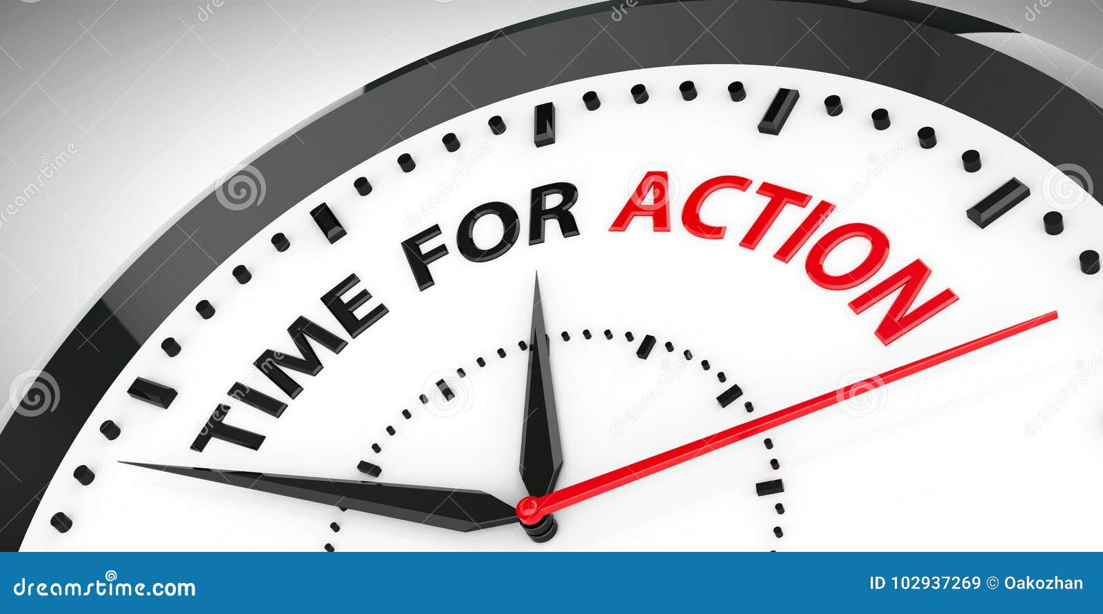 Clock - Time for action stock illustration. Illustration of gray ...