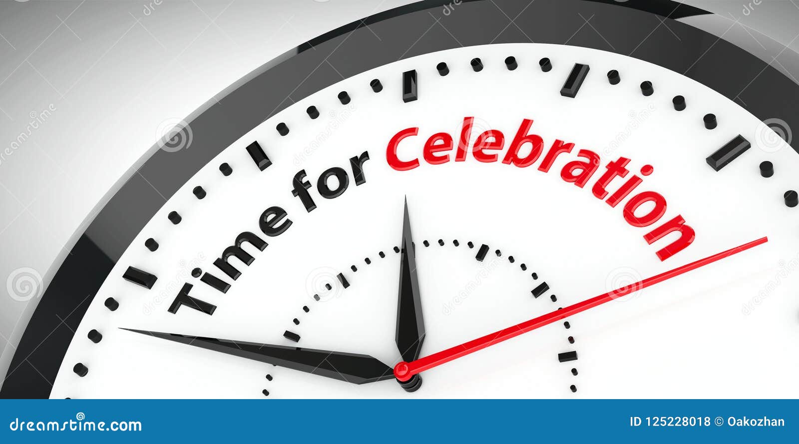 Clock - Time for Celebration Stock Illustration - Illustration of gray ...