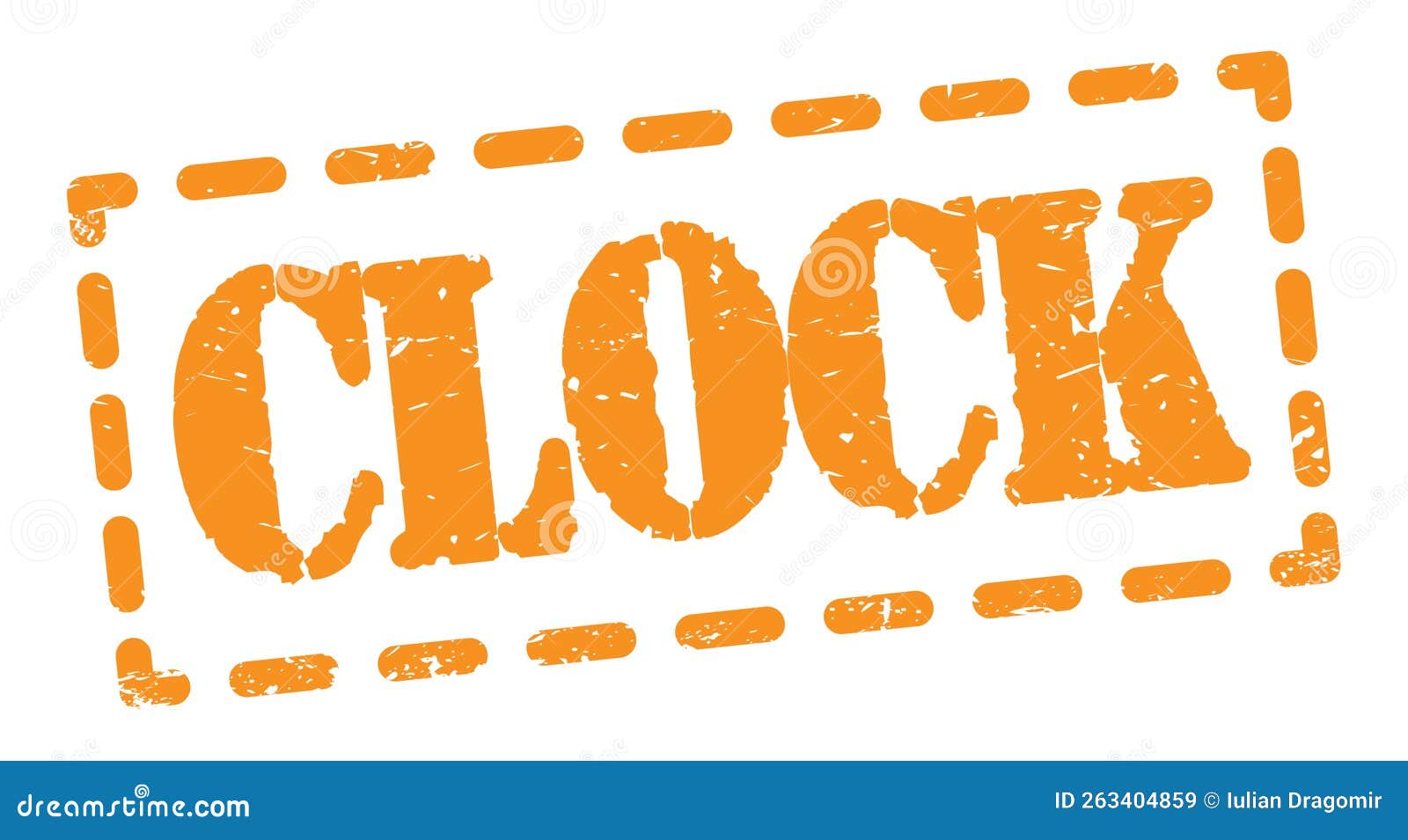 CLOCK Text Written on Orange Stamp Sign Stock Illustration ...