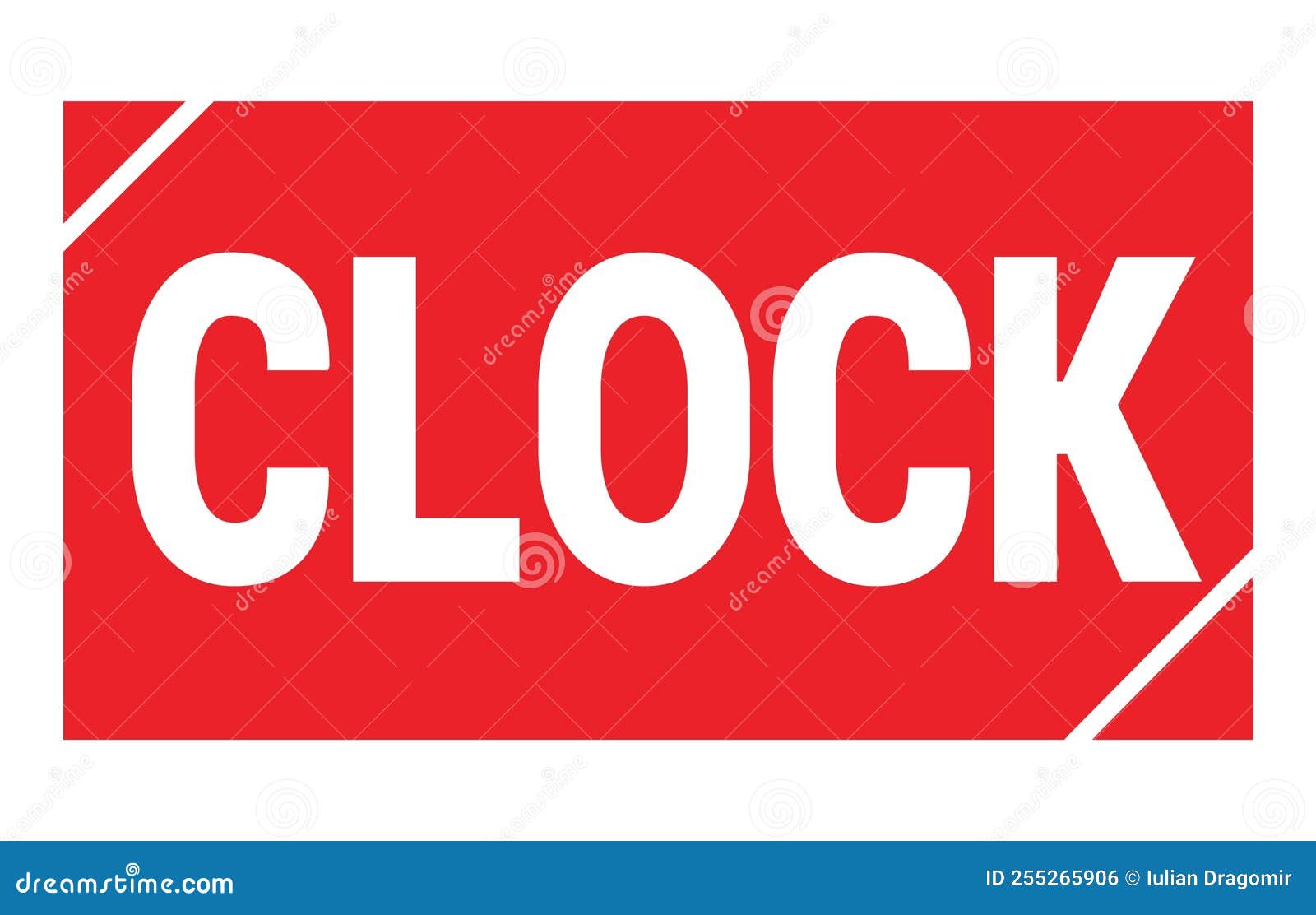 CLOCK Text Written on Red Stamp Sign Stock Illustration - Illustration ...