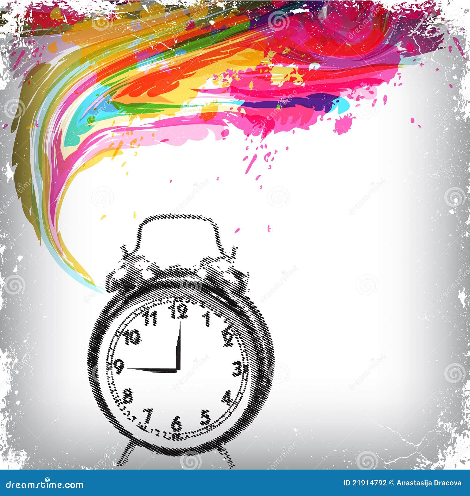 Clock Theme Grunge Background Stock Illustration - Illustration of ...