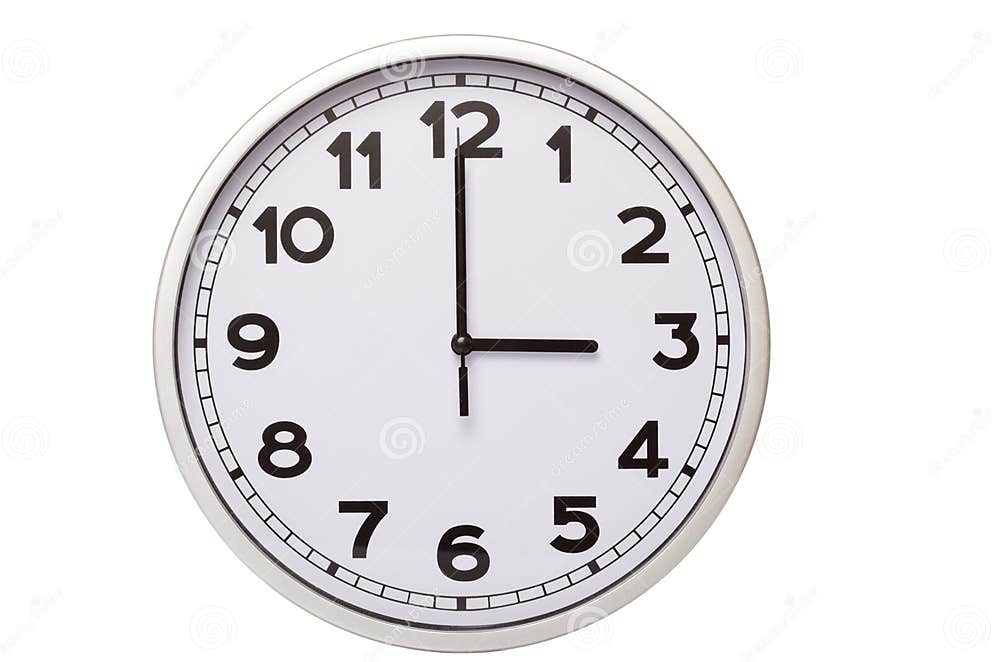 Clock,Three oclock stock photo. Image of hour, round - 56507832