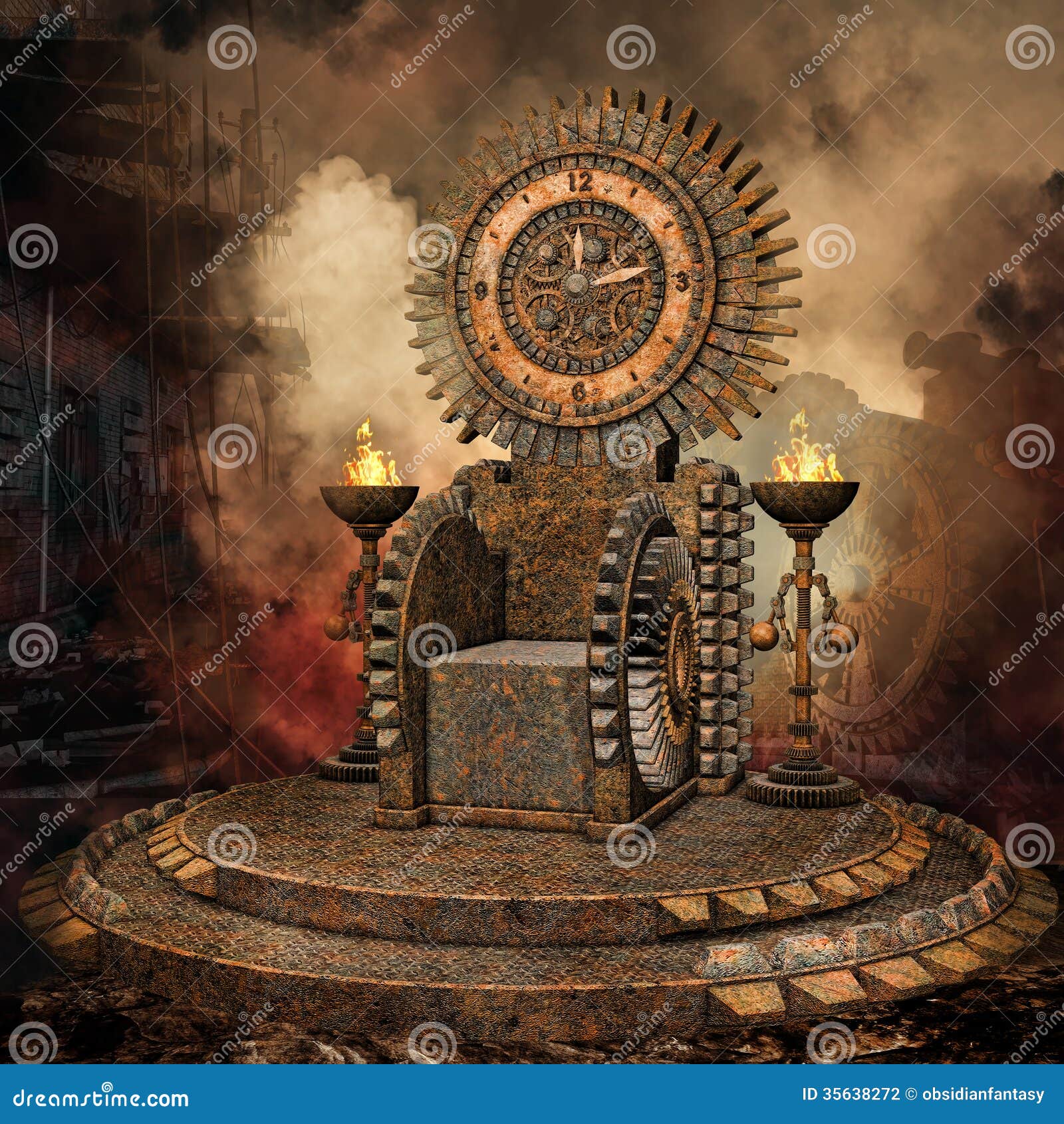 Fantasy Clock Royalty-Free Stock Photo | CartoonDealer.com #295358067