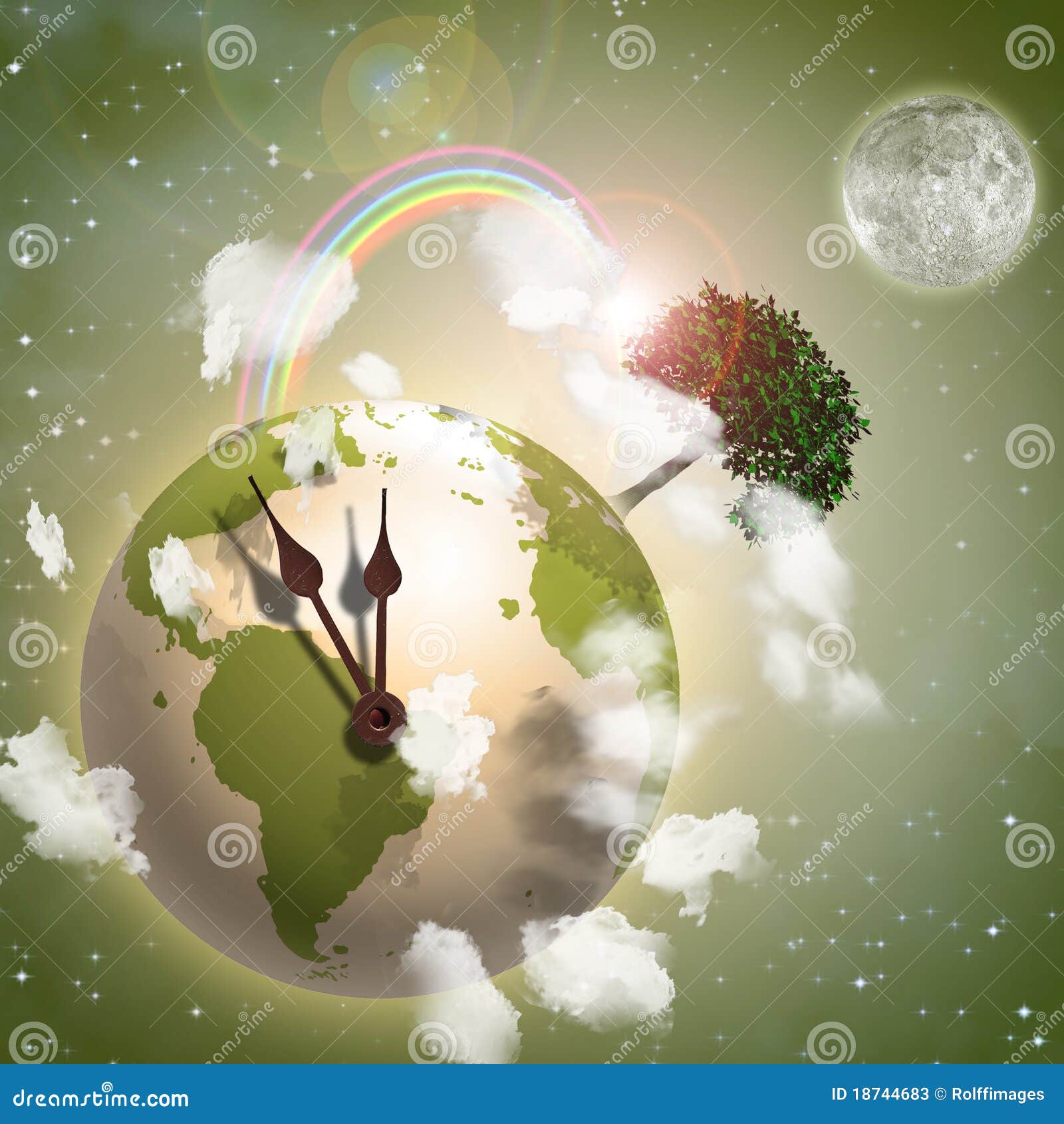 Clock Ticking Earth Royalty-Free Stock Photography | CartoonDealer.com ...