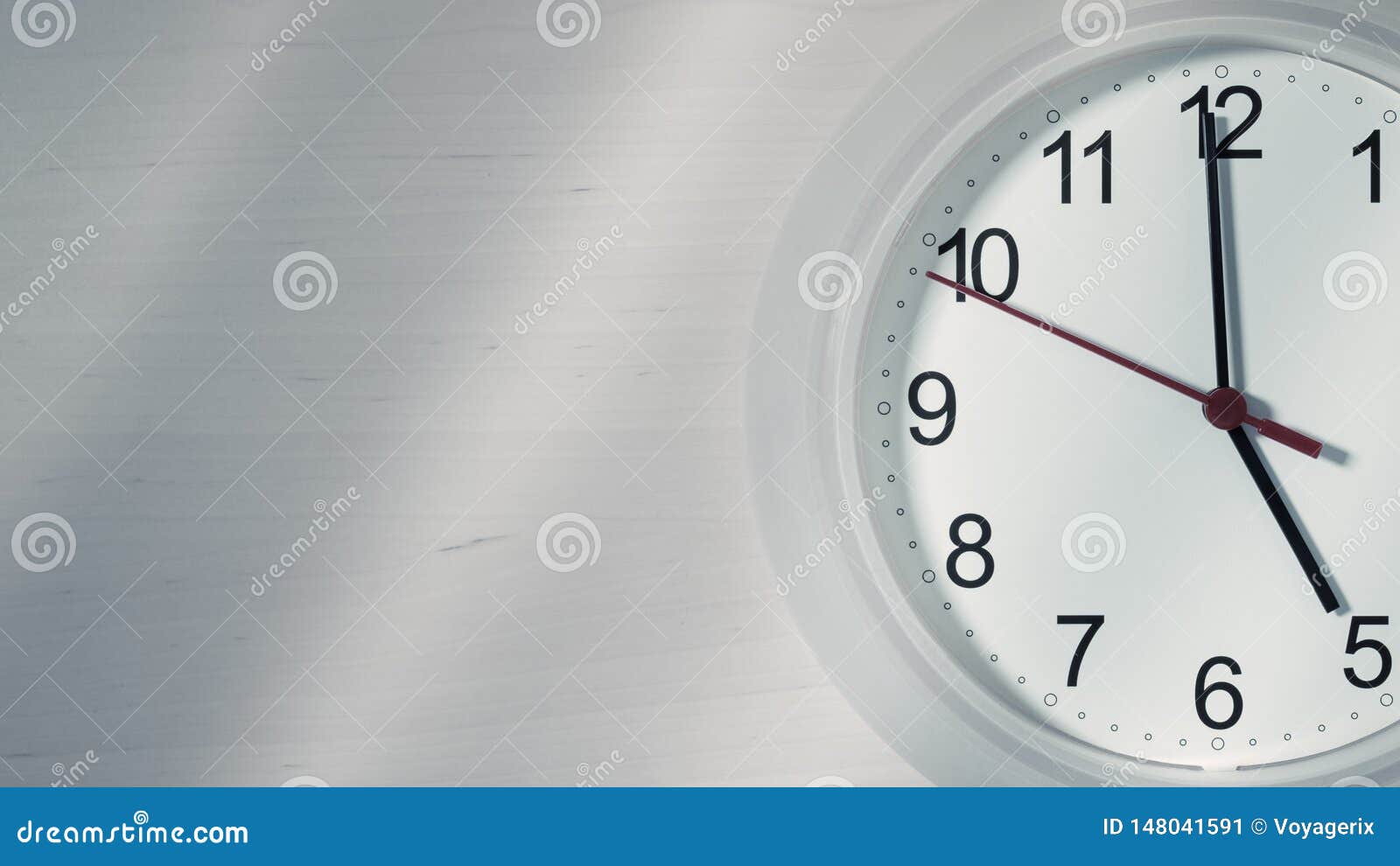 Clock Ticking Showing Five Hours Stock Image - Image of hours, late ...