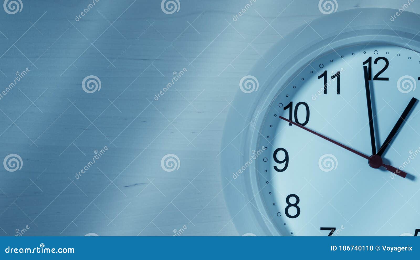 Clock Ticking Showing One Hour Stock Photo - Image of night, deadline ...