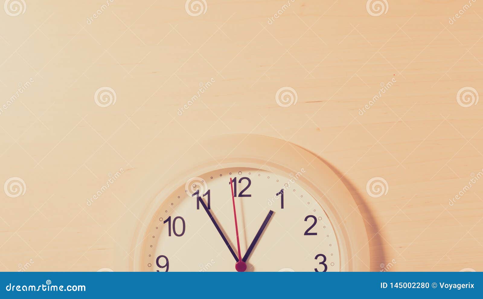 Clock Ticking Showing One Hour Stock Photo - Image of late, face: 145002280