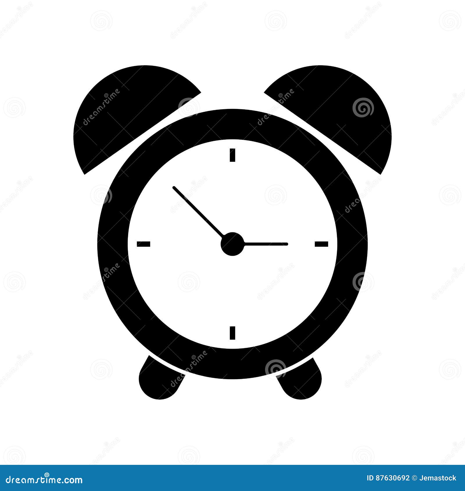 Clock Time Alarm Hour Pictogram Stock Illustration - Illustration of ...