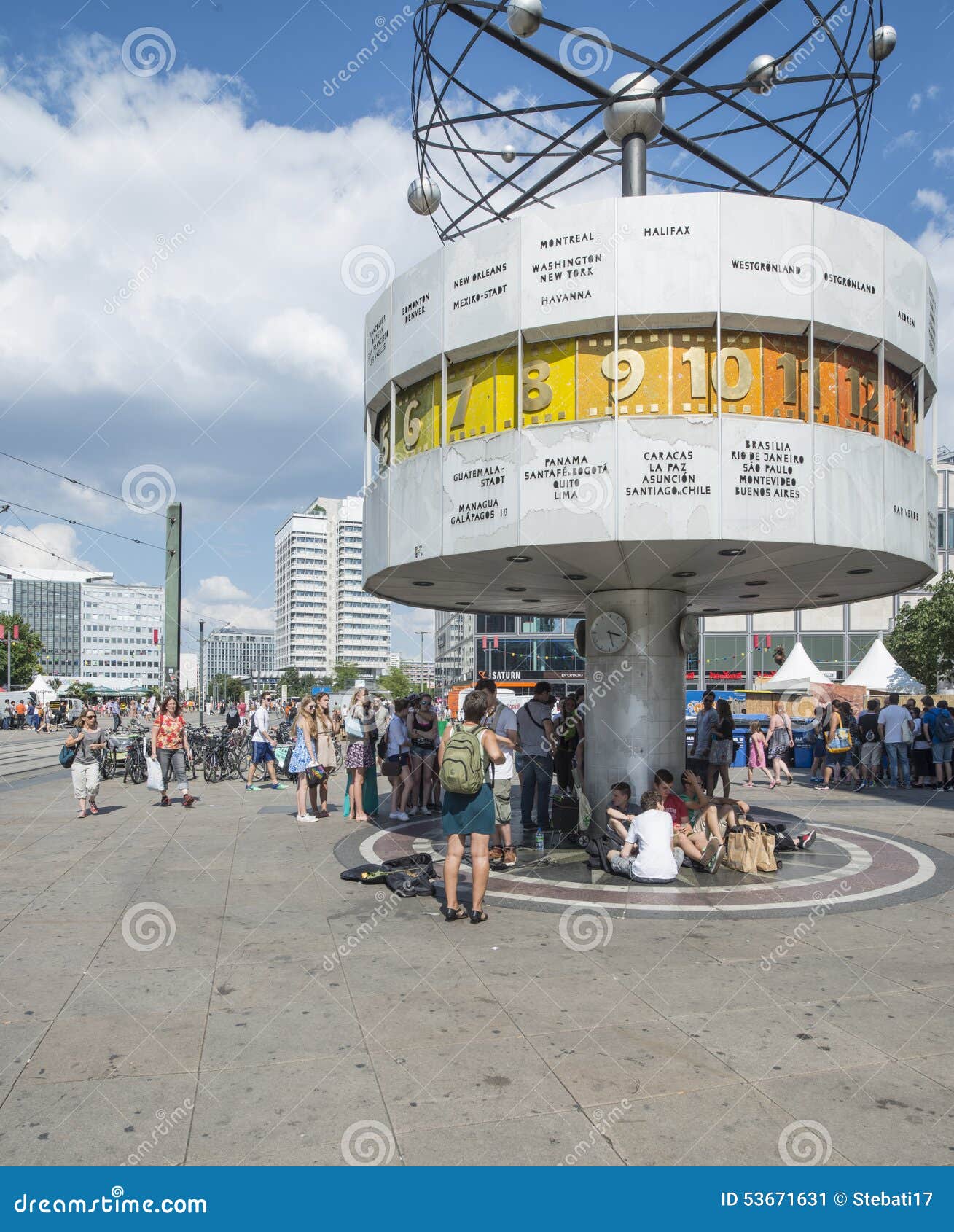 Clock of Time Alexander Square Berlin Germany Europe Editorial Photo ...