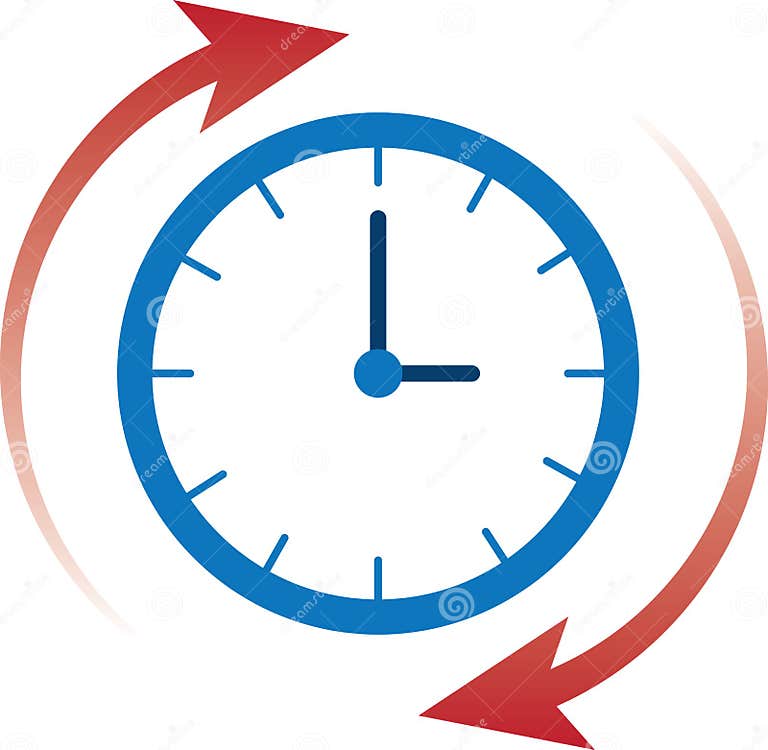 Clock Time Arrows stock vector. Illustration of appointment - 41880523