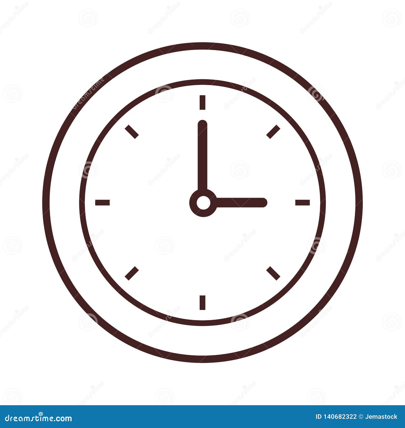 Clock time cartoon stock vector. Illustration of timer - 140682322