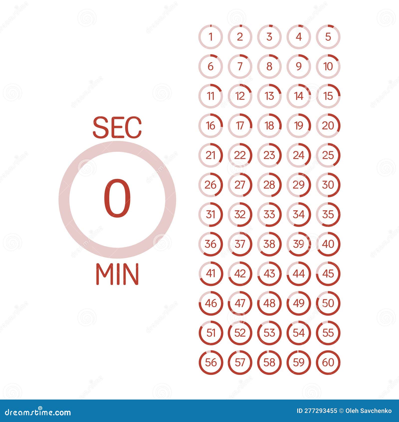 Clock Time Circle from 1 Minutes To 5 Minutes Icon Set. Countdown ... Clock Time Circle from 1 Minutes To 5 Minutes Icon Set. Countdown ...