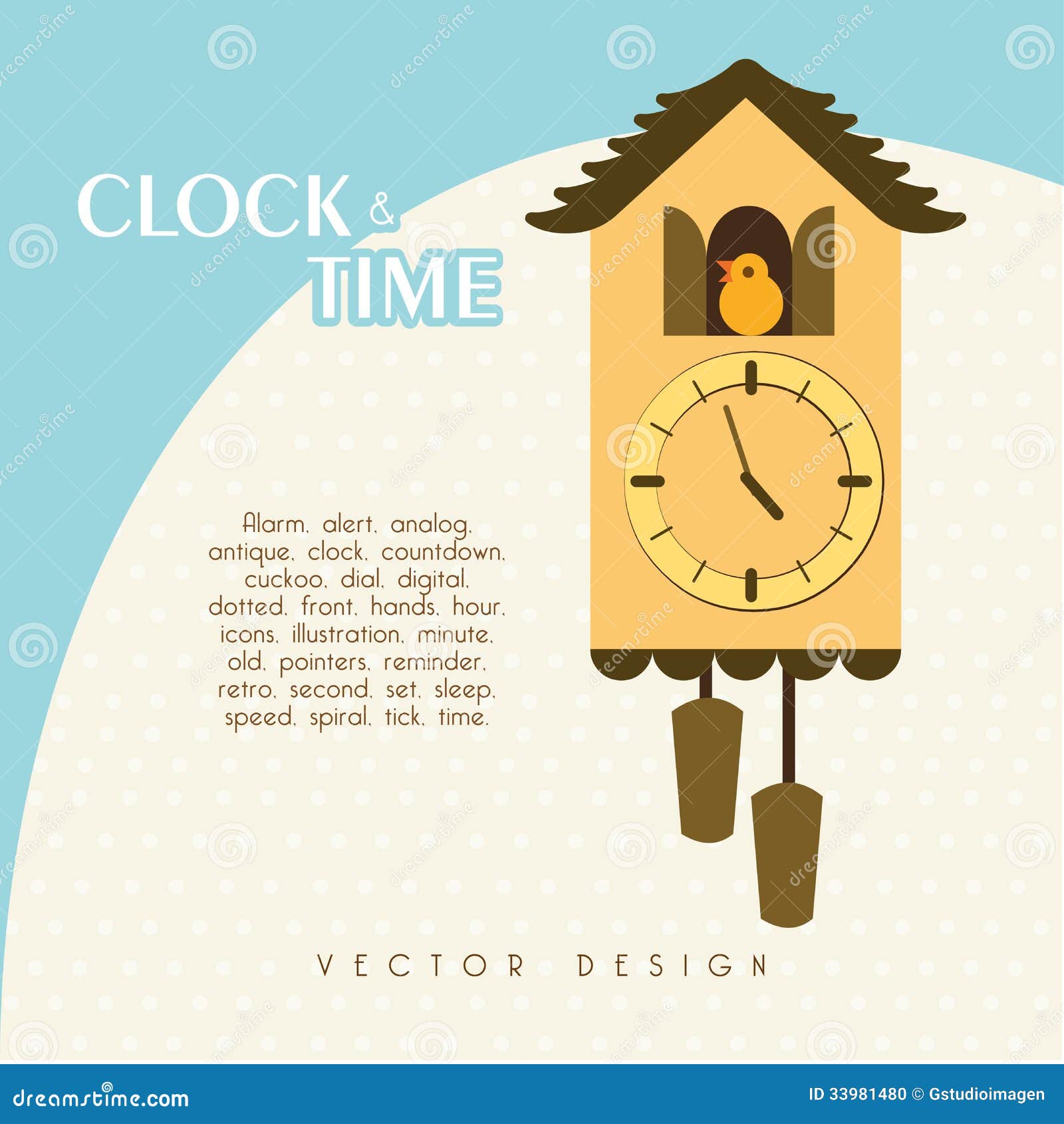 Clock and time design stock vector. Illustration of device - 33981480