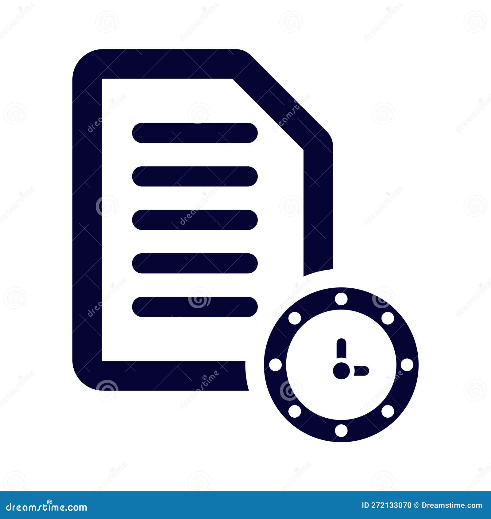 Clock, Time , File, Report, Report on Time Icon Stock Vector ...