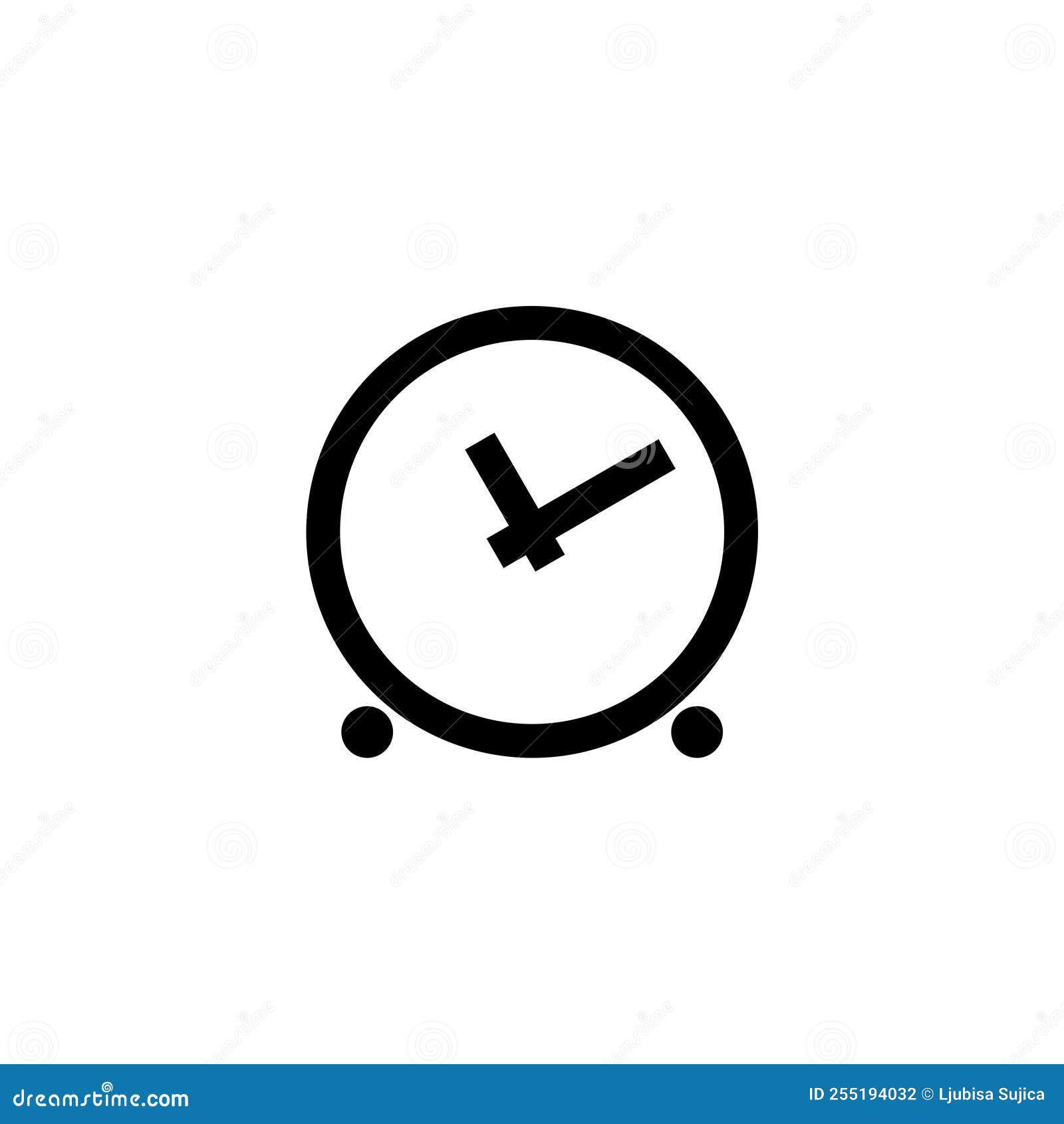 Clock Time Flat Icon Isolated on White Background Stock Vector ...