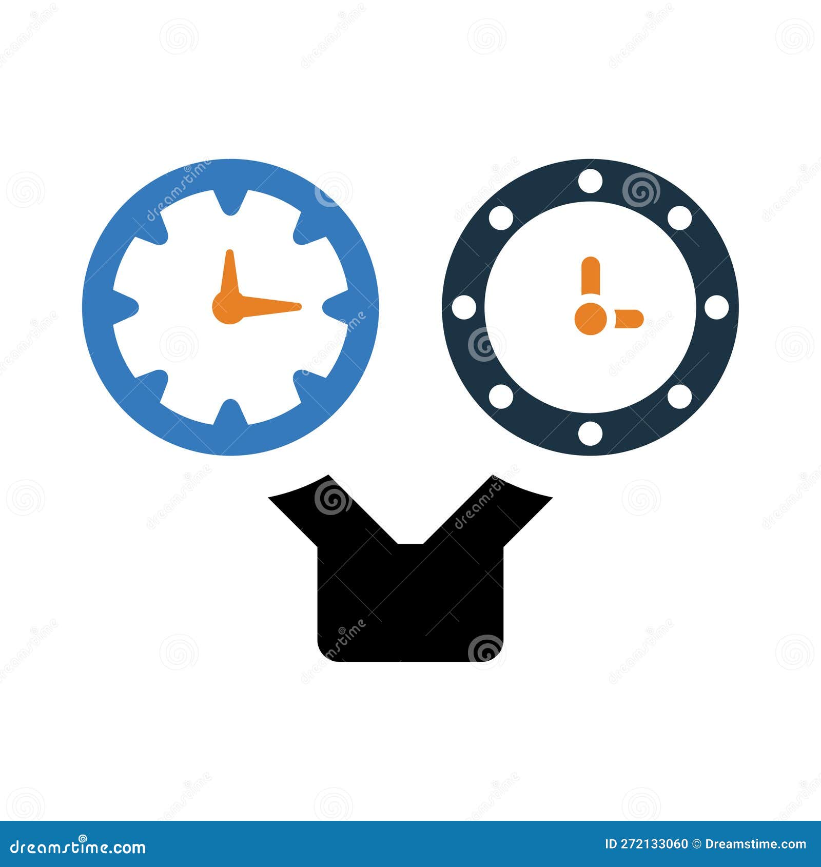 Clock, Time , Foreign Time, Double Clock Icon Stock Vector ...