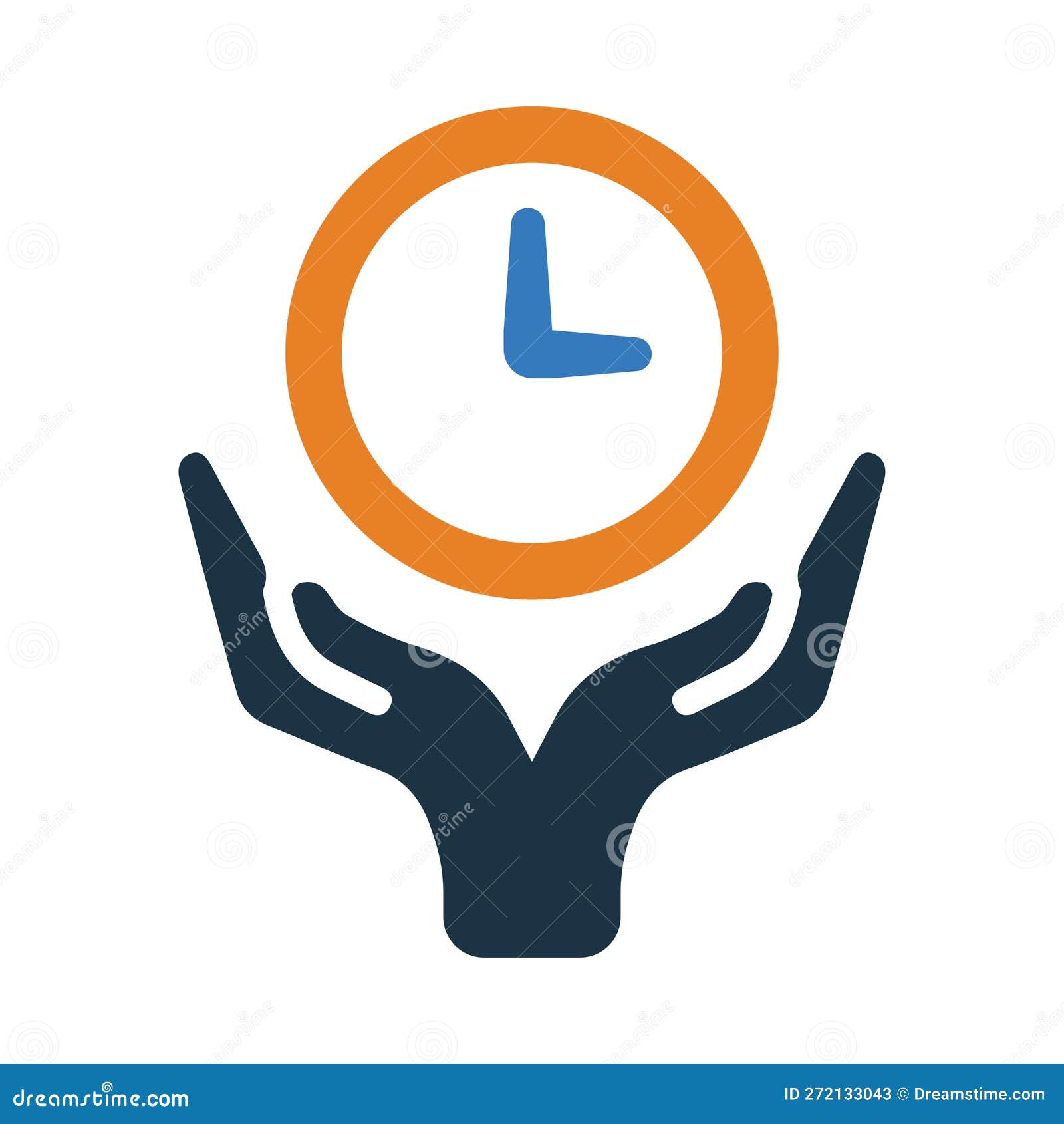 Clock, Time, Hand, Clock on Hand Icon Stock Vector - Illustration of ...