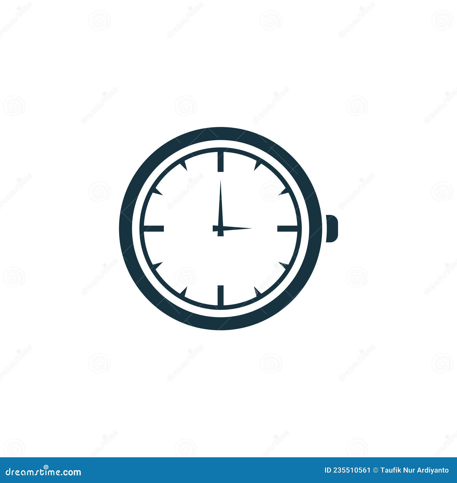Clock Time Icon Logo Design Template Stock Vector - Illustration of ...