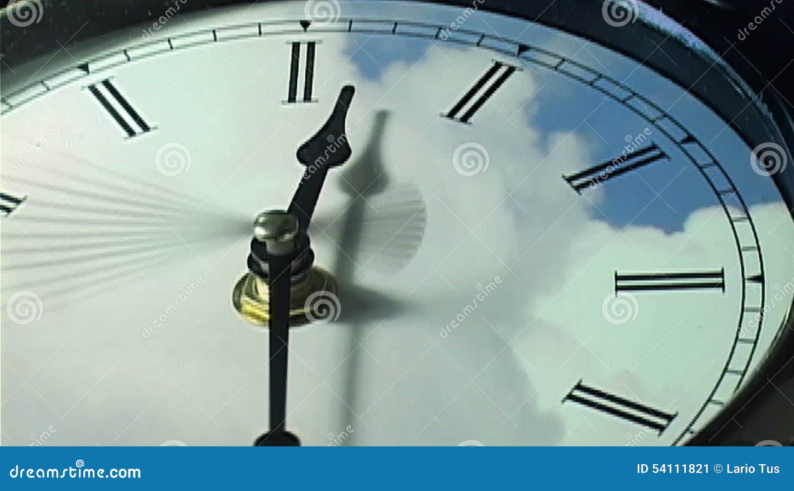 Clock in time-lapse loop stock video. Video of pointer - 54111821