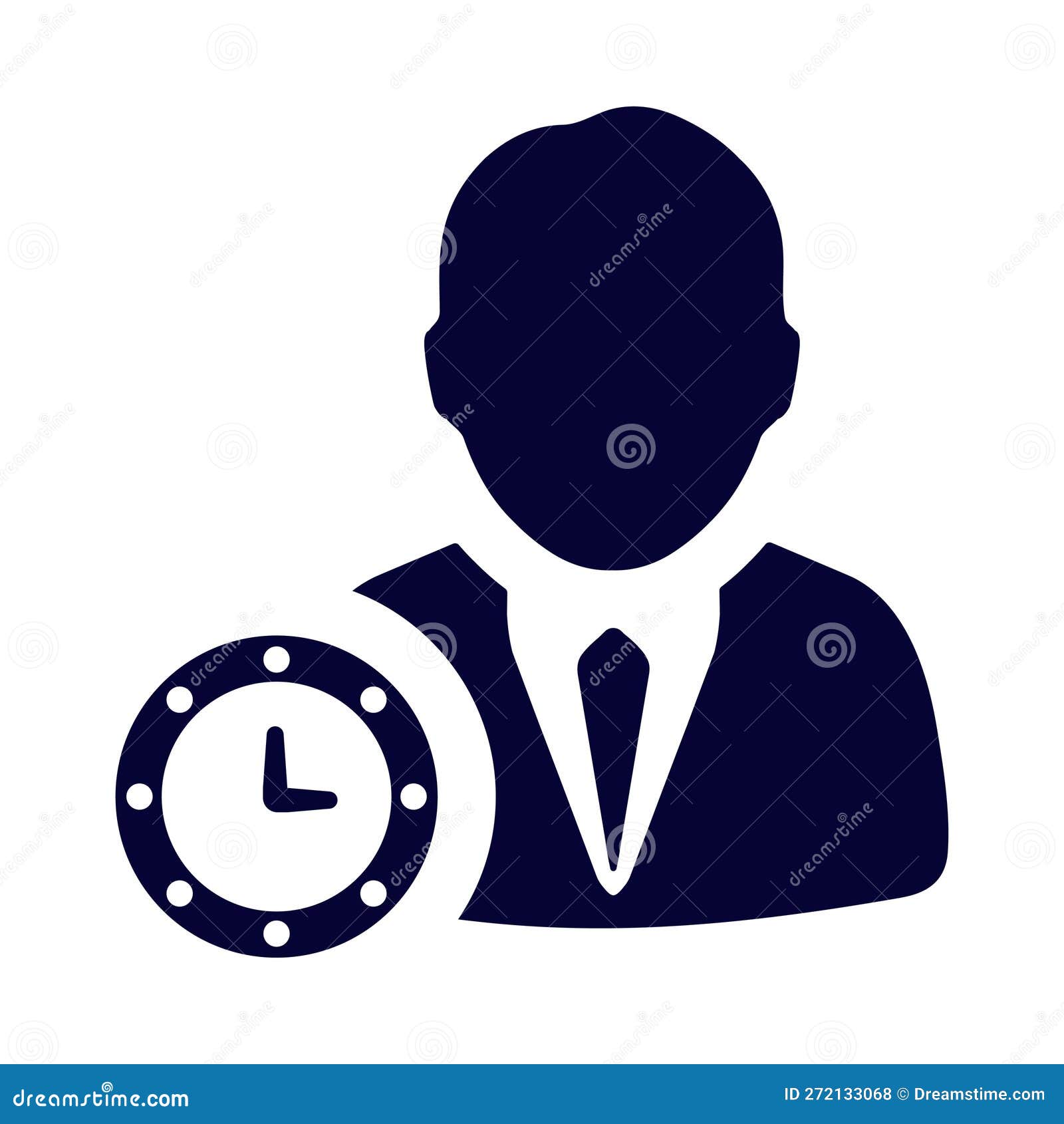 Clock, Time , Man, Admin, Man on Time Icon Stock Vector - Illustration ...