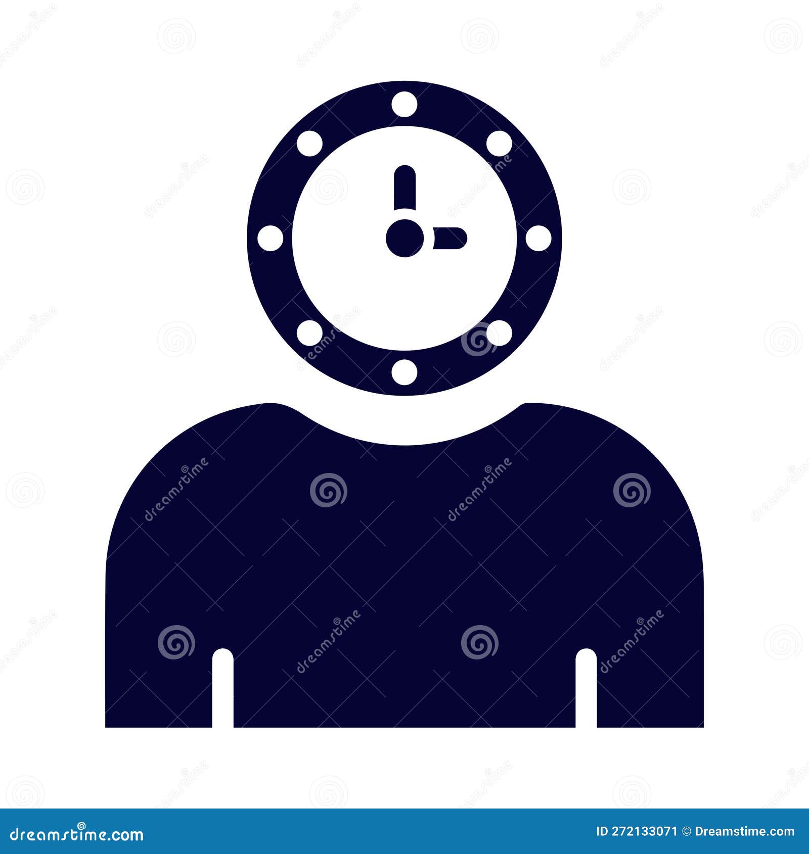Clock, Time , Man, Admin, Man on Time Icon Stock Vector - Illustration ...