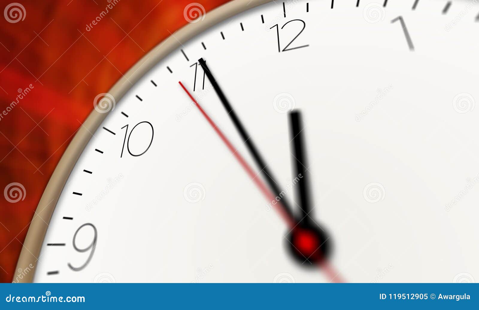 Clock Time Passing Macro View Stock Illustration - Illustration of ...