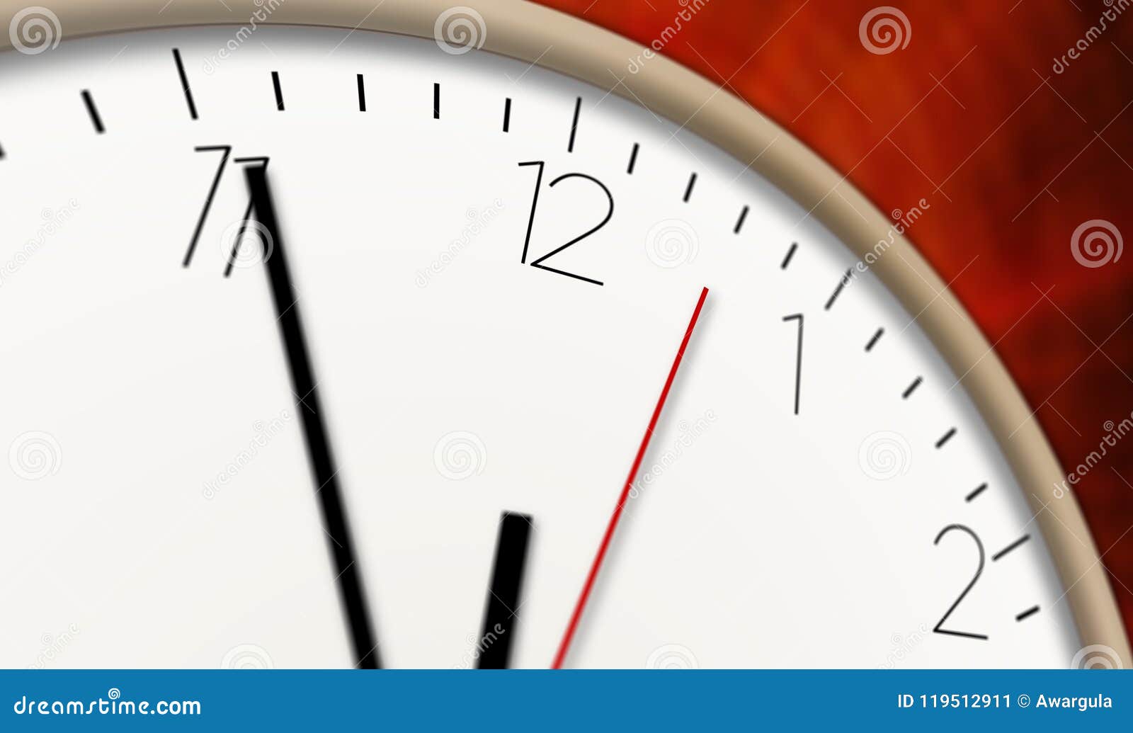 Clock Time Passing Macro View Stock Illustration - Illustration of ...