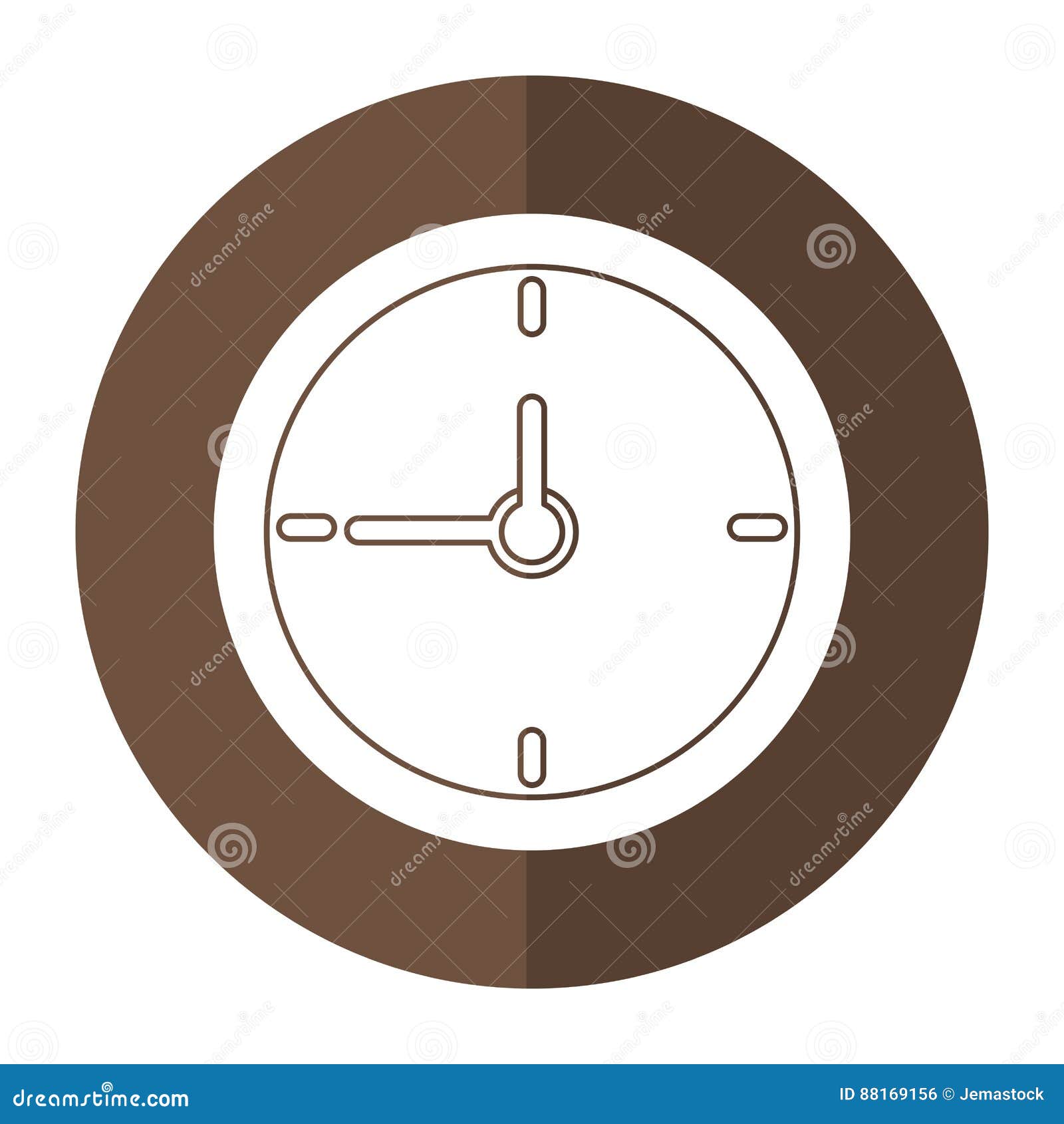 Clock time school shadow stock illustration. Illustration of accuracy ...
