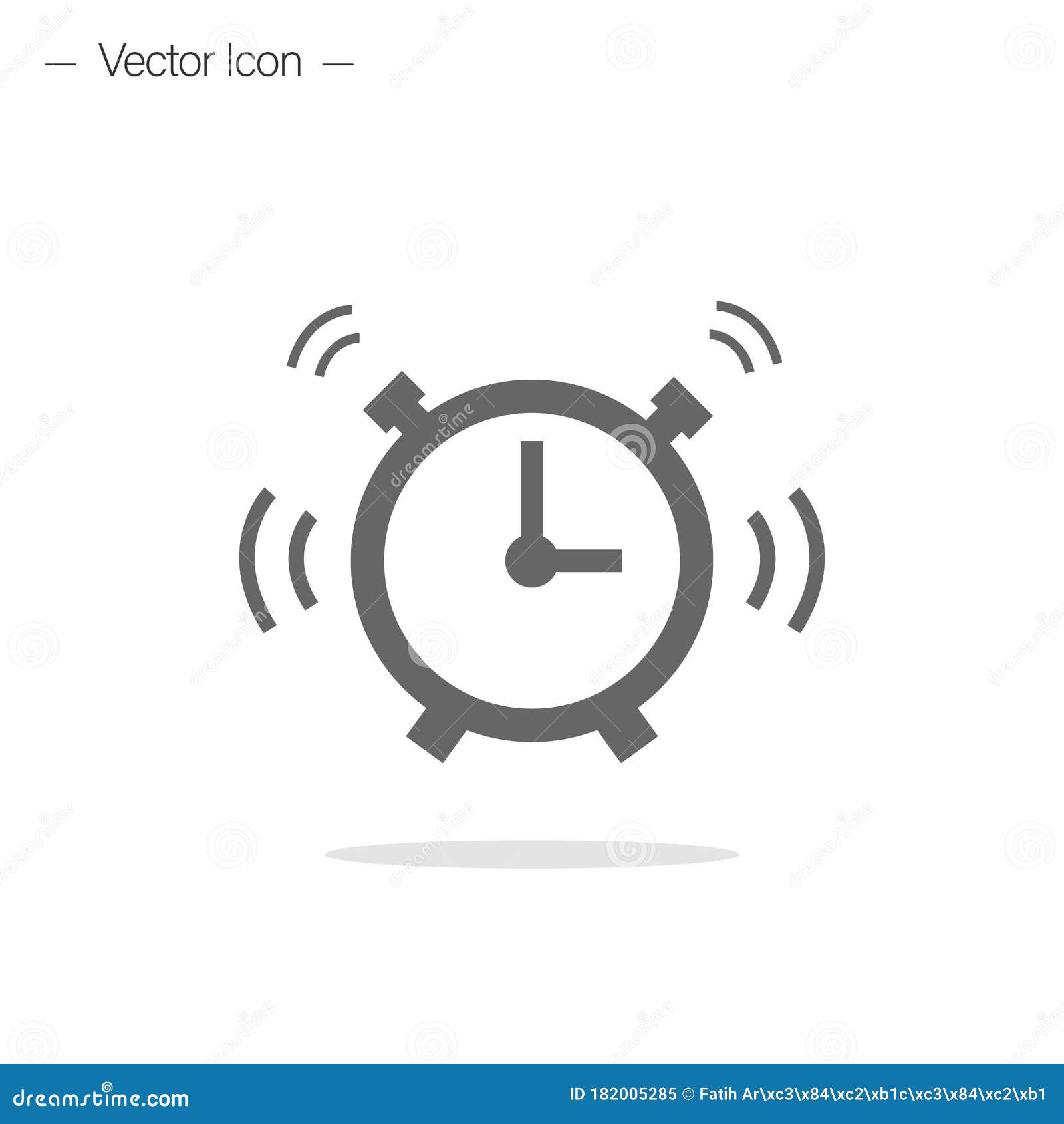Clock Time Sign. Alarm Clock Icon. Isolated Vector. Stock Vector ...