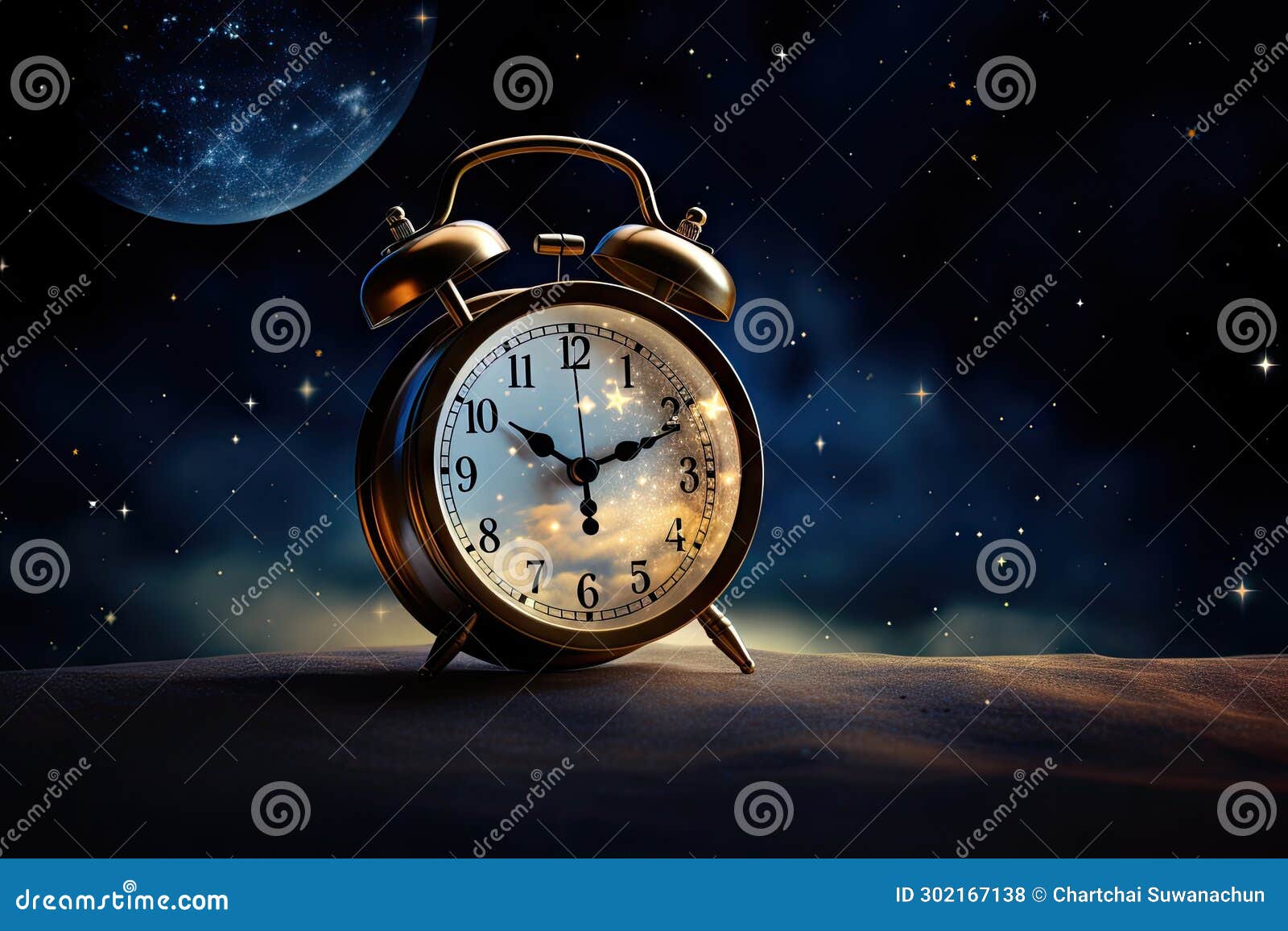 Clock in Time Space. Time Concept, Futuristic Abstract Background.by ...